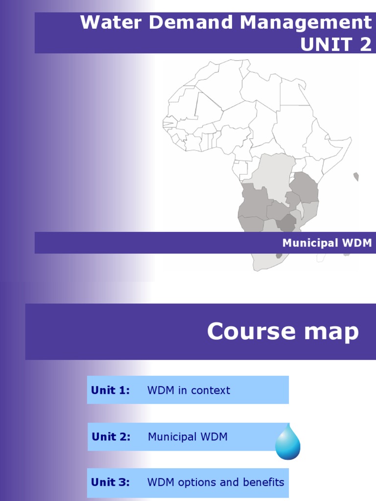 Water Demand Management Unit 2: Municipal WDM | PDF | Water Resources | Water Supply