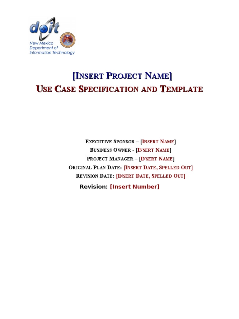 Use Case Specification Template Guide | PDF | Use Case | Specification ...