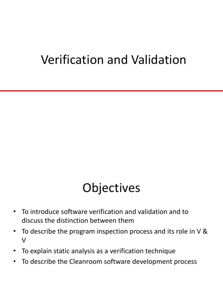 Verification and Validation | PDF | Parameter (Computer Programming) | Verification And Validation
