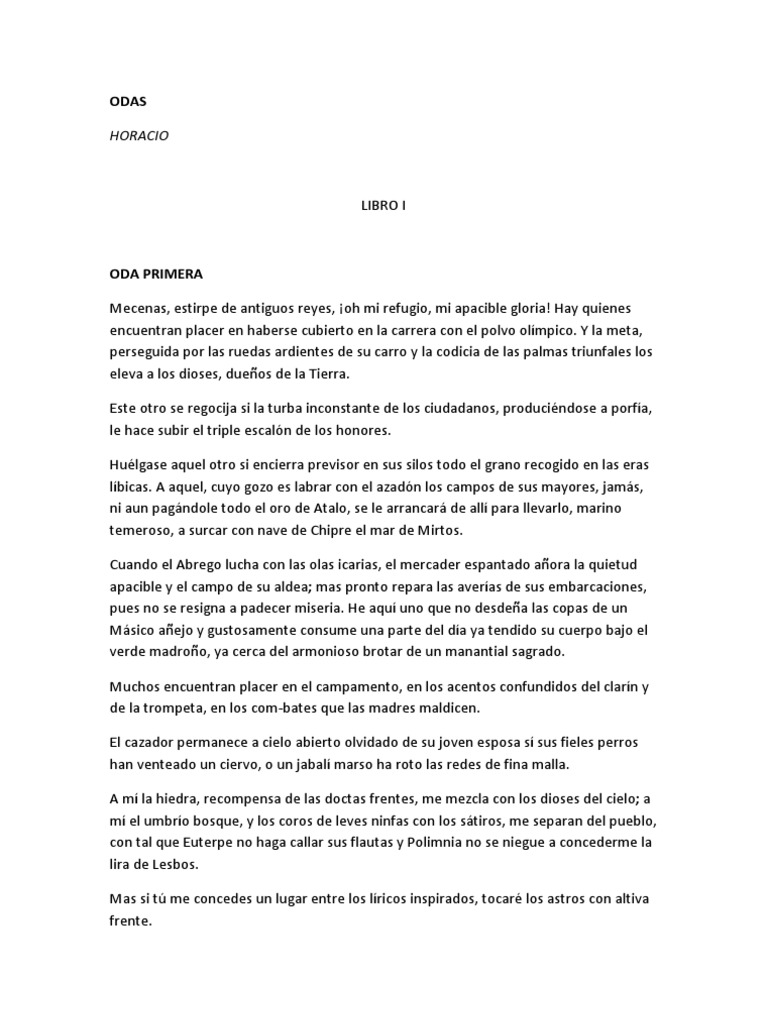 Odas de Horacio | PDF | Dioniso | Aquiles