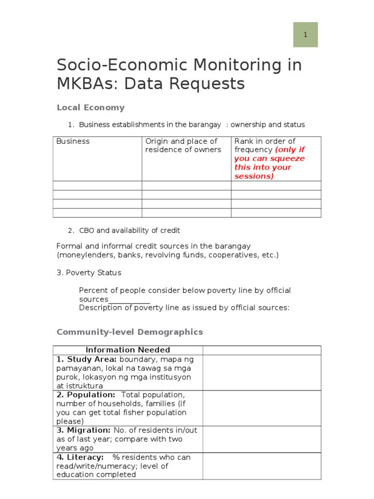Benchmarking Data Requests | PDF | Social Science