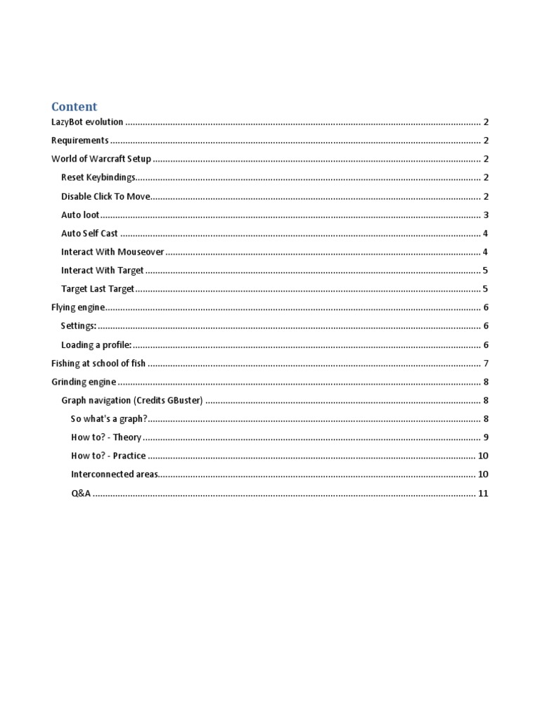 Manual | PDF | Keyboard Shortcut | World Of Warcraft