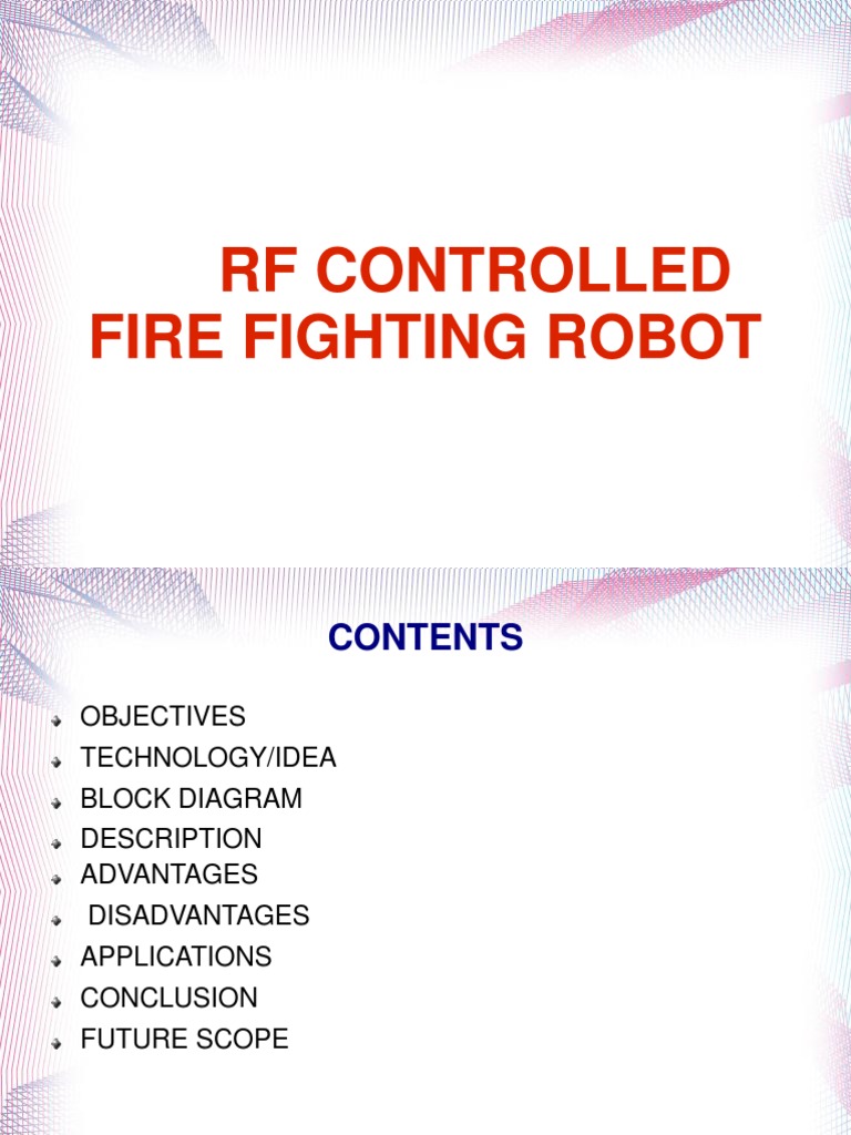 RF Controlled Fire Fighting Robot | PDF | Radio Frequency | Surveillance