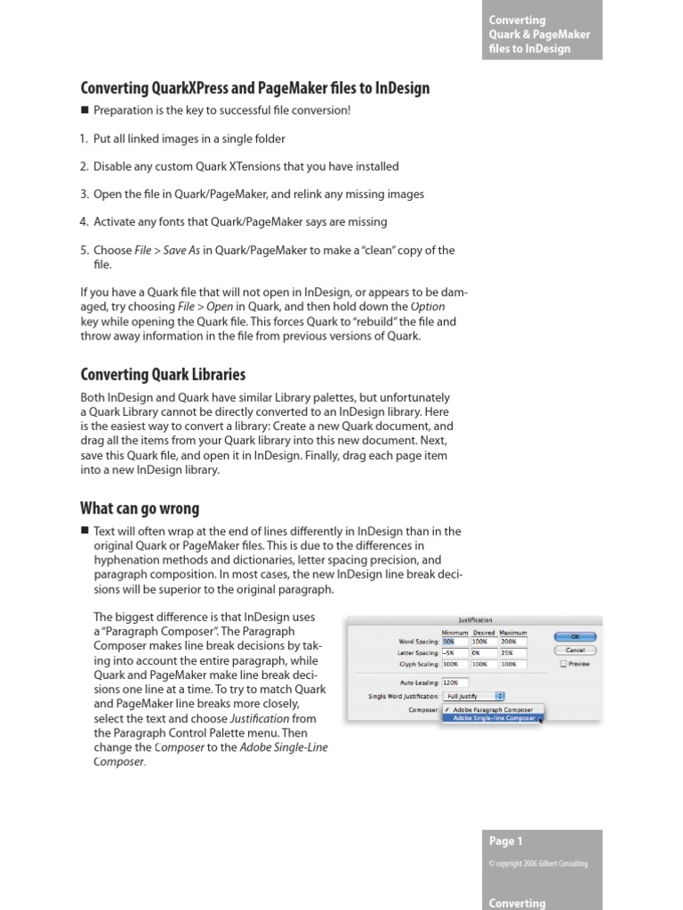 Converting Quark To Indesign File | PDF | Adobe In Design | Application ...