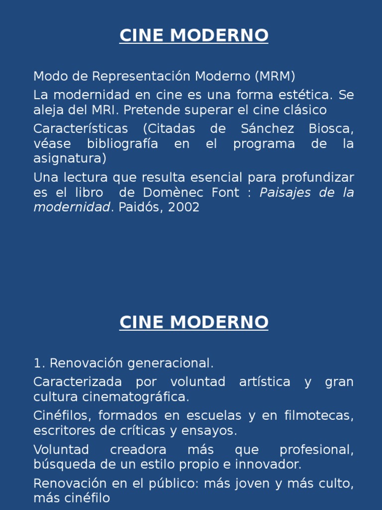Cine Moderno | PDF | Director de cine | Cine
