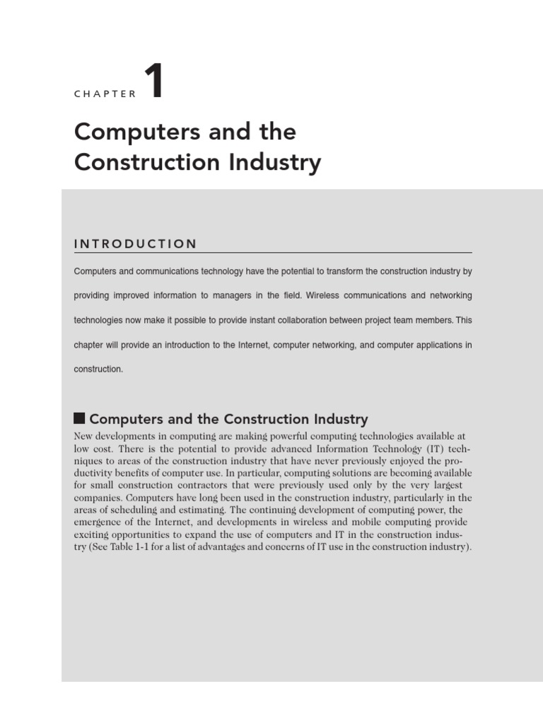 Computers in The Construction Industry | PDF | Computer Network | Local ...
