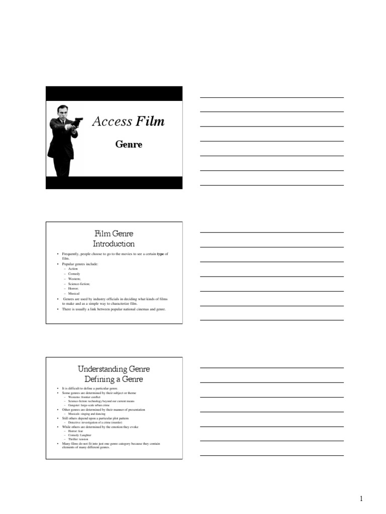 Film Genre Handout | Genre | Horror Films
