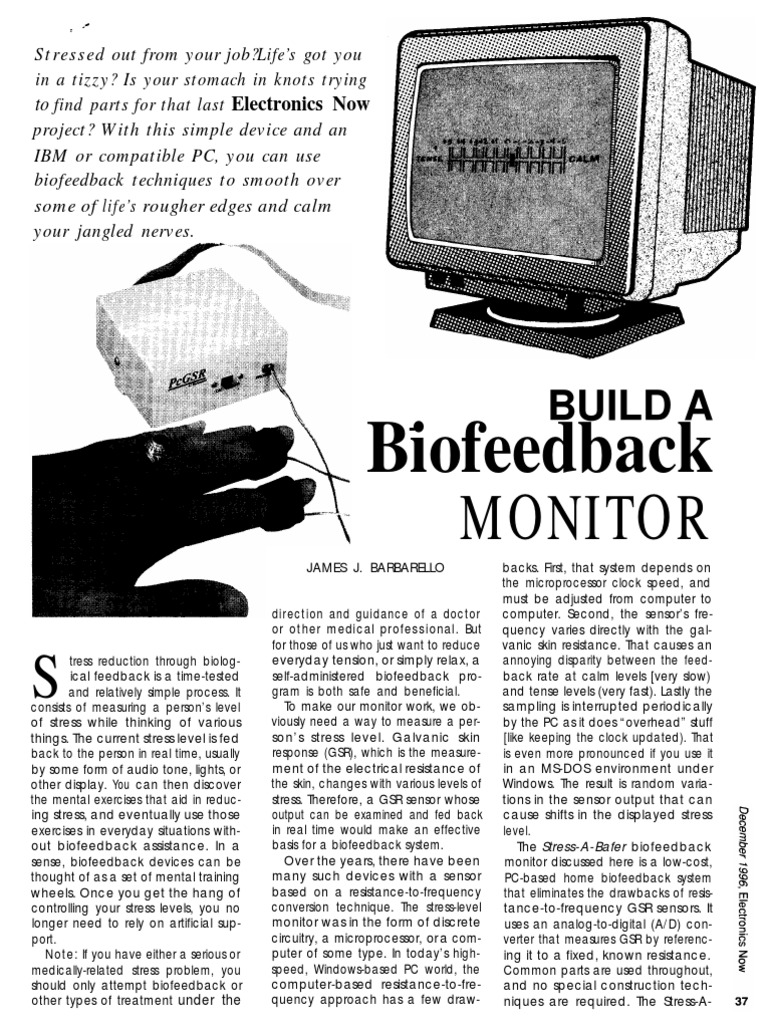 Biofeedback Monitor | Hand | Computer Monitor