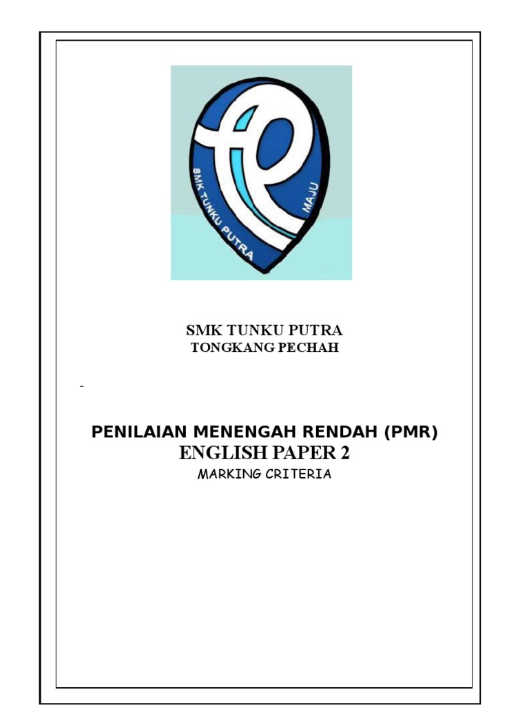 PMR English Paper 2 Marking Criteria | PDF