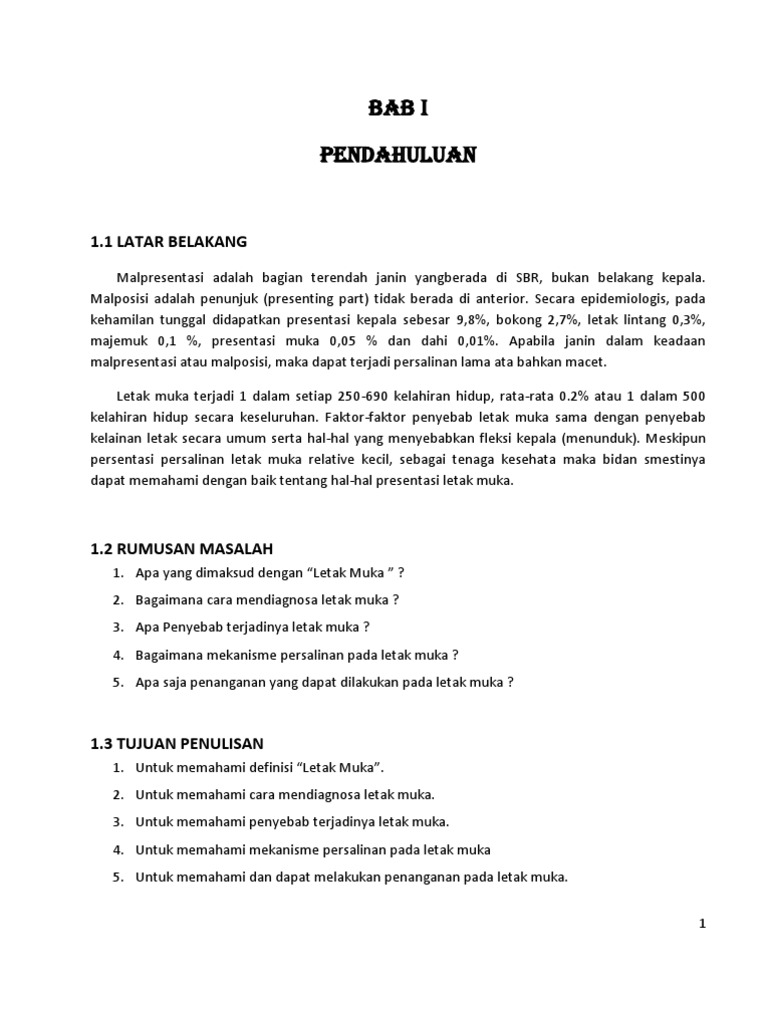 Letak Muka | PDF