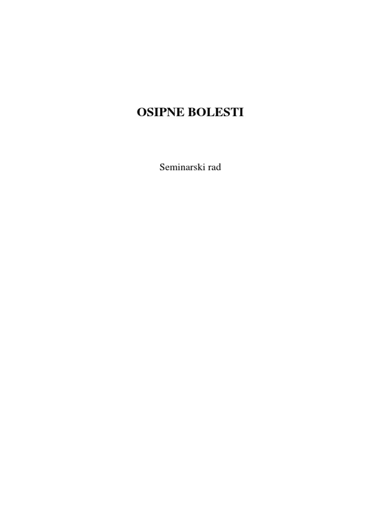 Osipne Bolesti | PDF