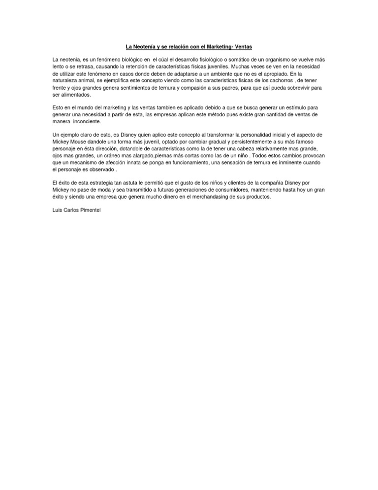 La Neotenia | PDF