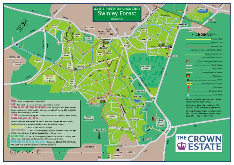Swinley Forest Map | Outdoor Recreation | Adventure Travel