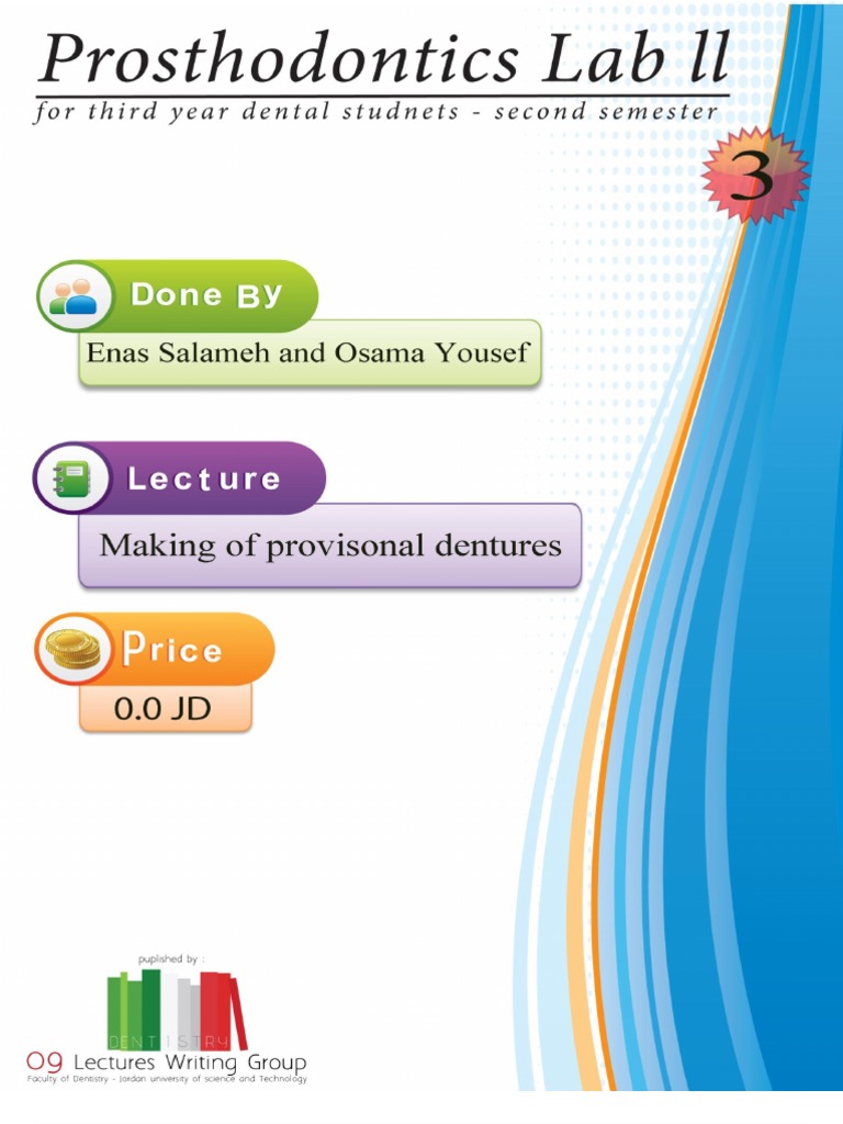 Prosthodontics LL Laboratory 3 | PDF | Dentures | Plaster