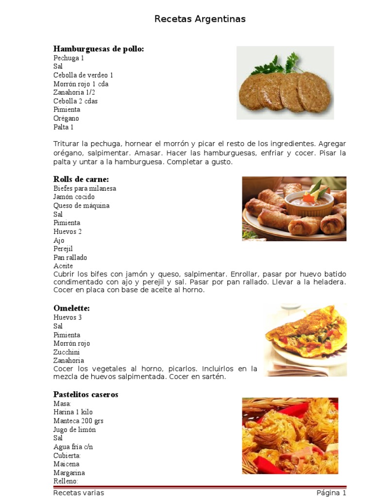 Recetas de Cocina Argentina | PDF | Pimiento | Cocina occidental