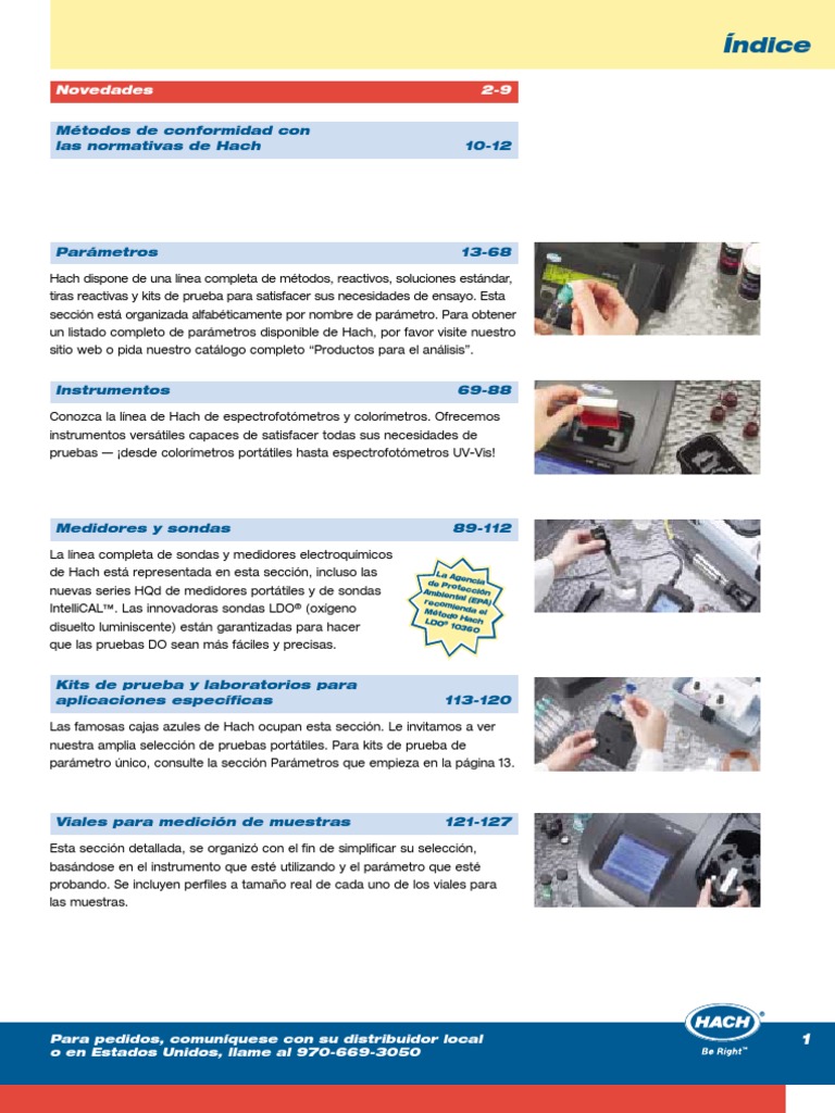 Catalogo Hach 001 012 Lab Cat 09 | PDF | Aluminio | Amoníaco