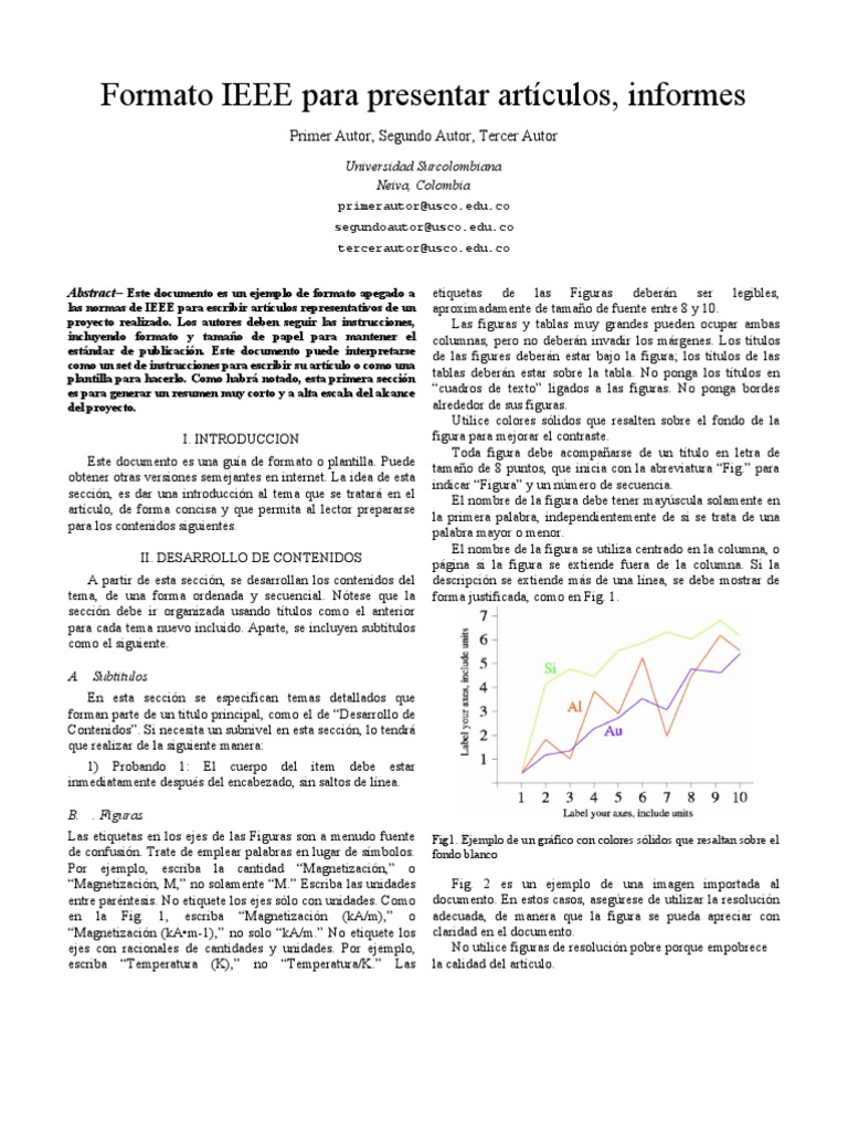 Formato IEEE para Presentar Artículos | PDF | Science | Informática y tecnología de la información