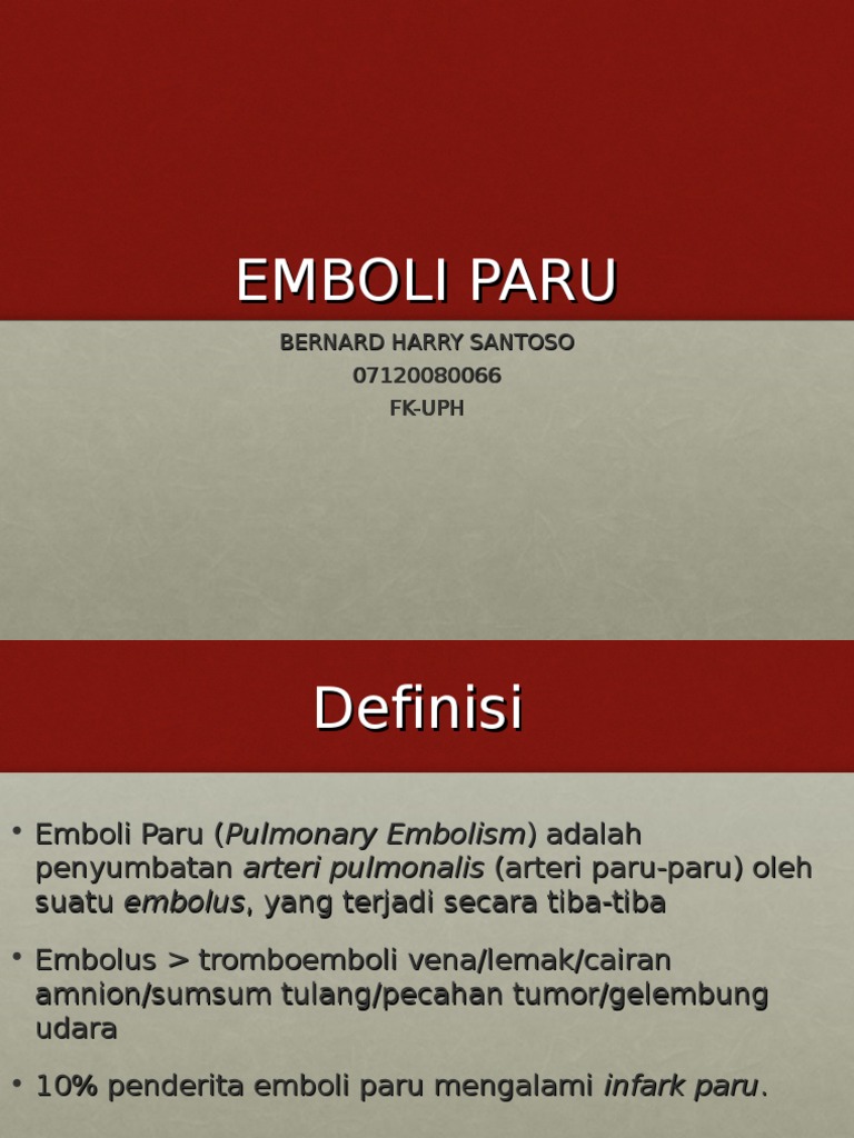 Emboli Paru | PDF