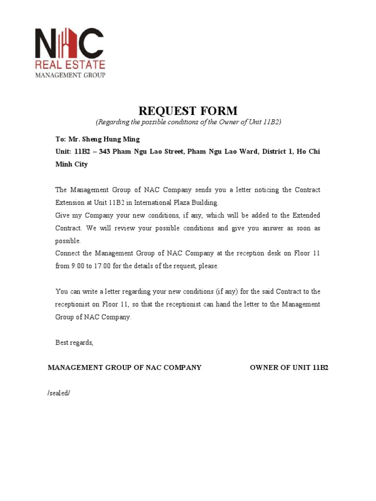 Unit 11B2 Contract Extension Request | PDF