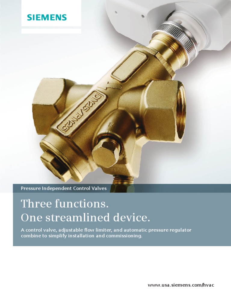 Siemens PICV Valves | PDF | Valve | Mechanical Engineering
