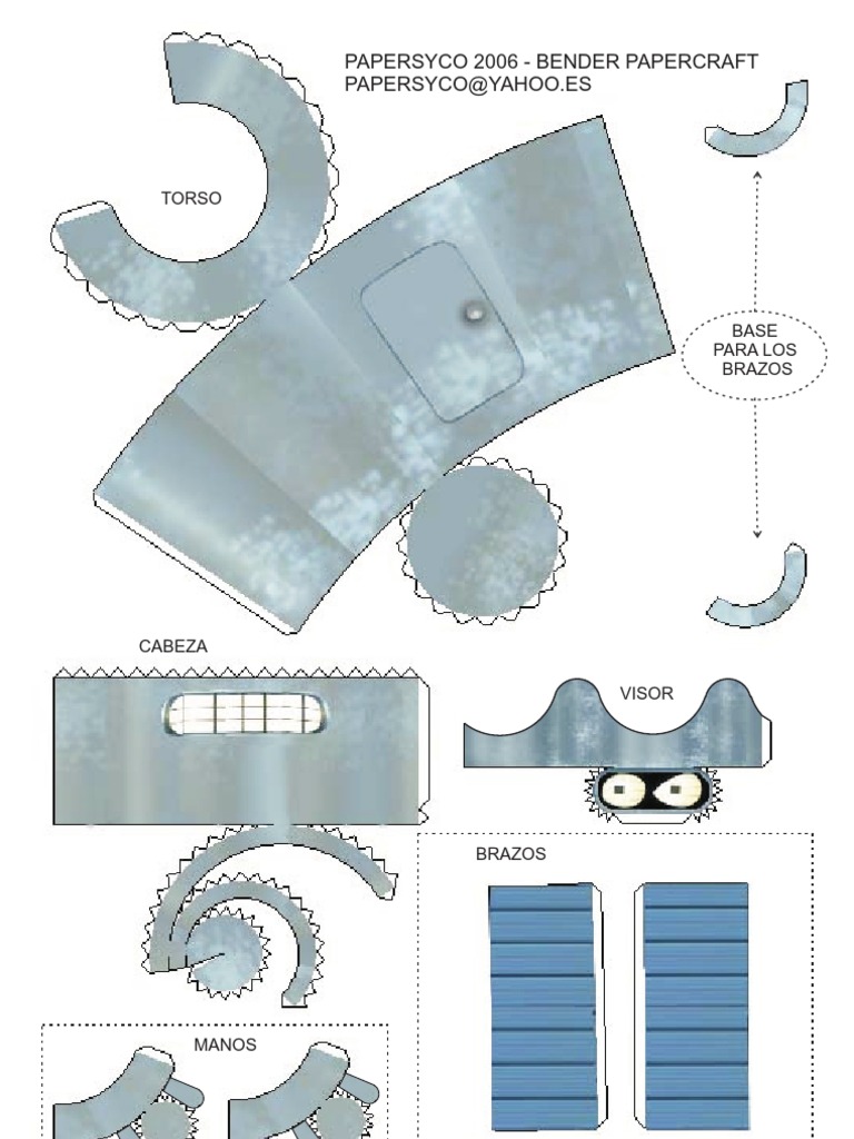 Instrucciones para Bender Papercraft | PDF