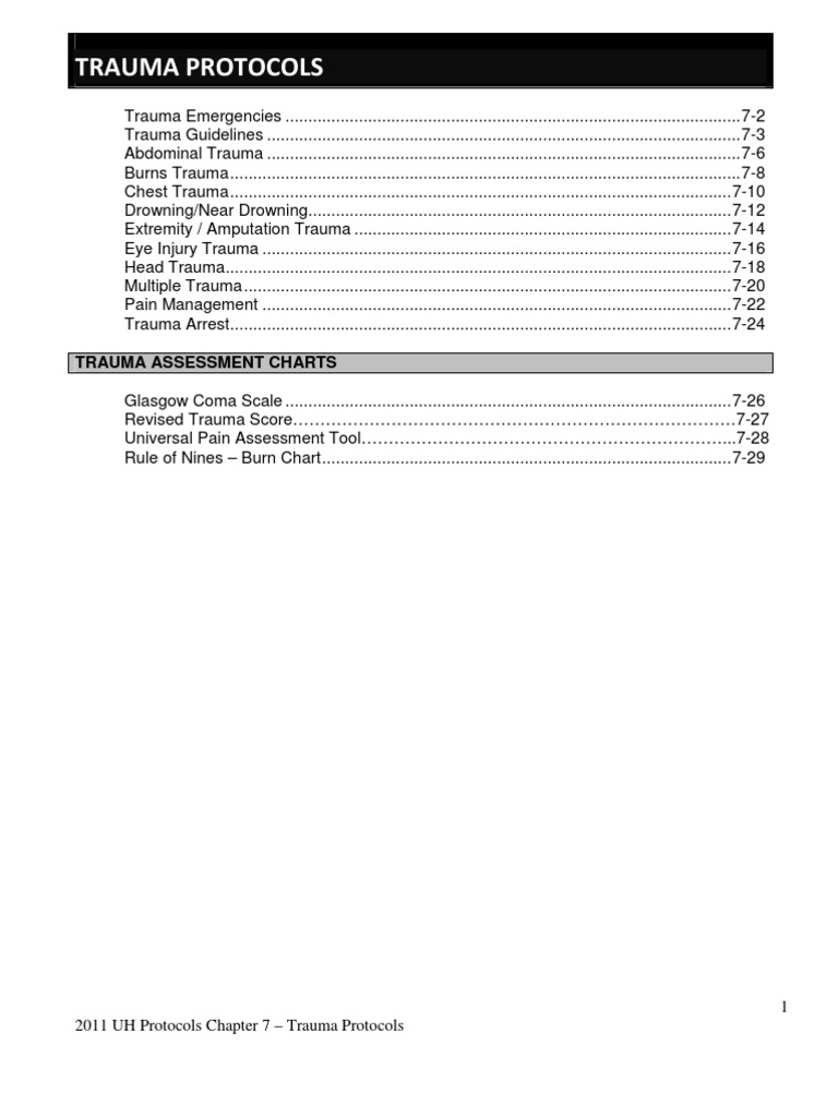 2011chapter7protocol TRAUMA | PDF