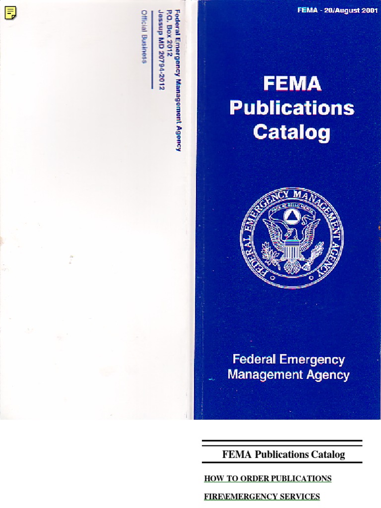 0 FEMA Publications Catalog | PDF