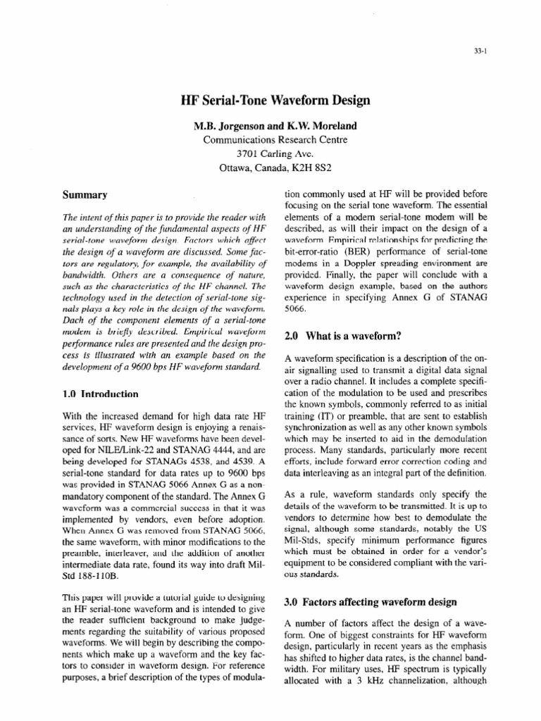 HF Modems Explained Stanag | PDF | Forward Error Correction | Modulation