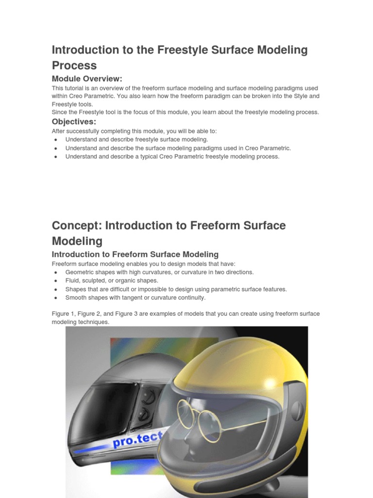 Freestyle Surface Modeling in Creo | PDF | Shape | 2 D Computer Graphics