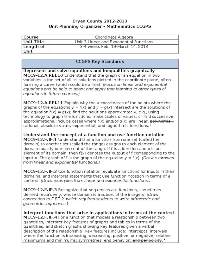 Intermath Lesson Plan: Linear Equations | PDF | Function (Mathematics ...