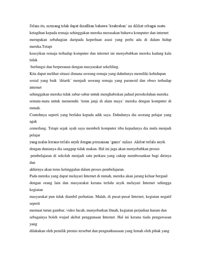 Keburukan Internet | PDF | Ilmu Sosial