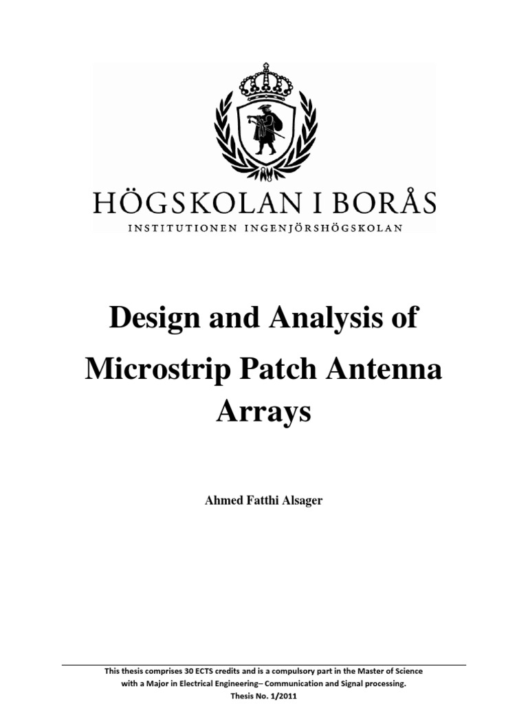 Design and Analysis of Microstrip Patch Antenna Arrays (GOOD) | PDF