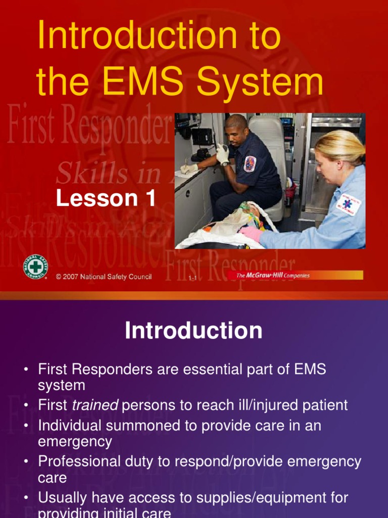 01 Introduction To EMS System | PDF | Emergency Medical Services ...