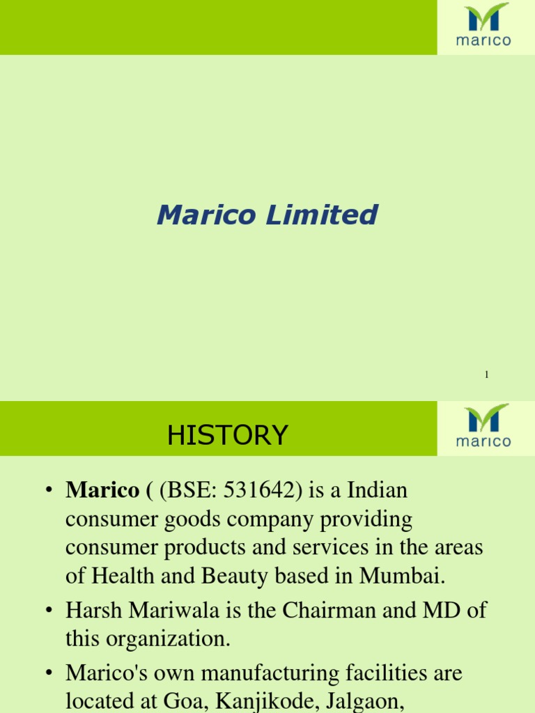 Marico Limited: A Leading Indian Consumer Goods Company with Extensive ...