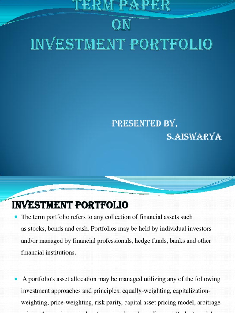 Investment Portfolio | PDF | Portfolio (Finance) | Investing
