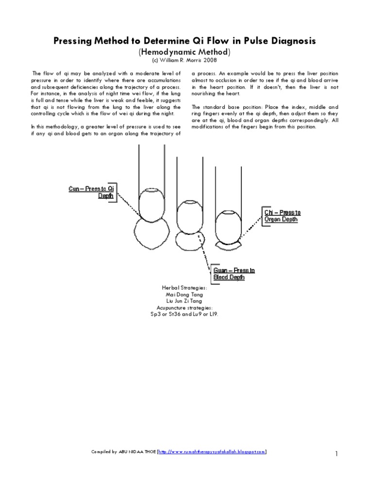 Pulse Diagnosis for Qi Flow | PDF | Self-Improvement | Wellness