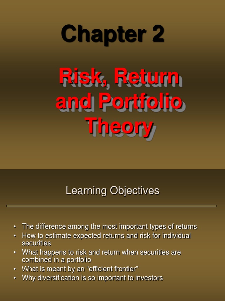 Risk and Return in Portfolio Theory | PDF | Diversification (Finance ...
