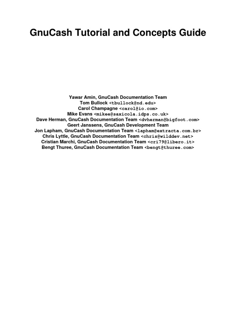 Gnucash Guide | PDF | Stocks | Economies