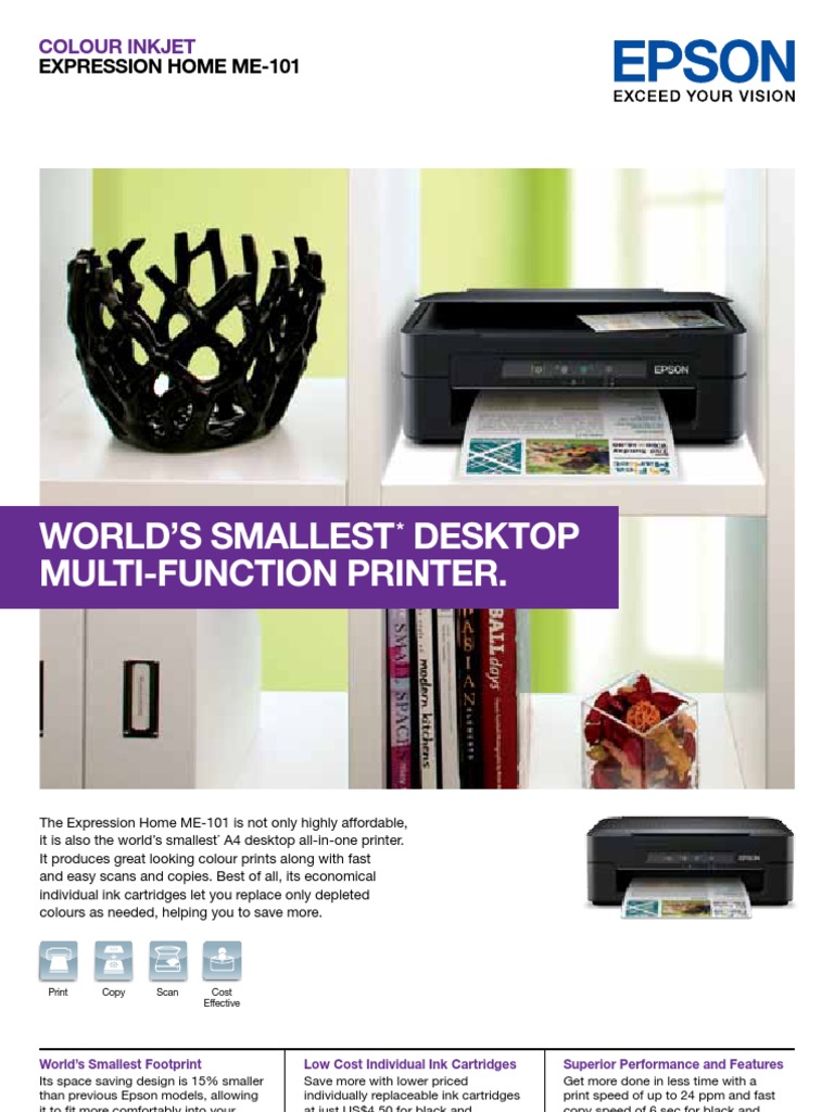 Epson ME-101 | PDF | Printer (Computing) | Image Scanner