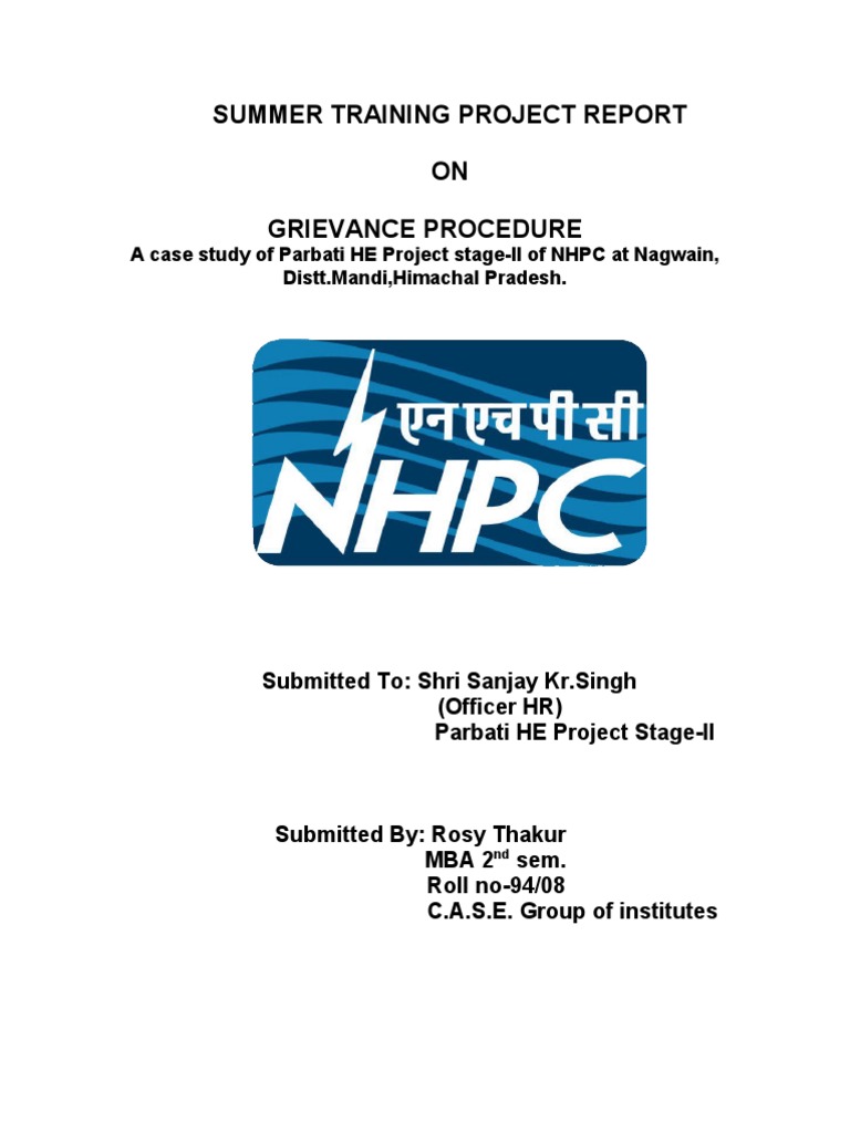 NHPC Report | PDF | Energy And Resource | Nature