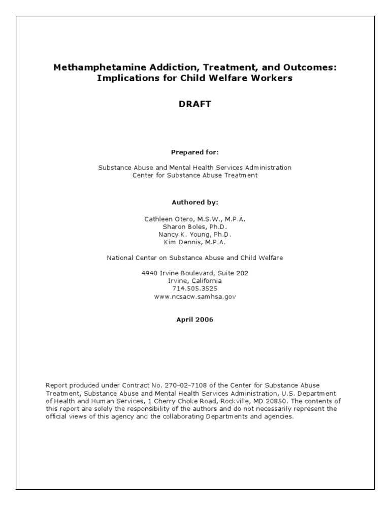 Meth and Child Safety | PDF | Prenatal Development | Methamphetamine