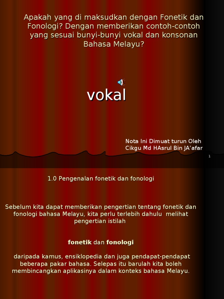 Fonetik Dan Fonologi (Vokal) | PDF