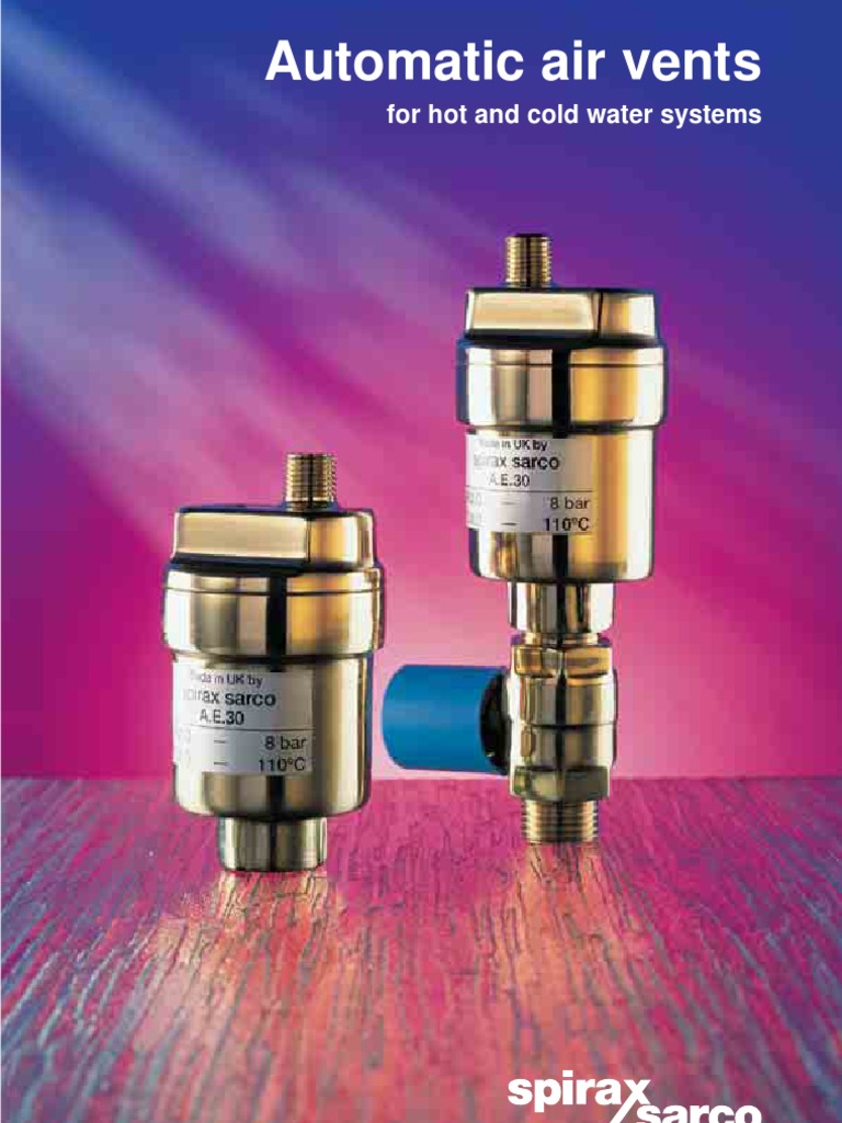 Automatic Air Vent Valve Spirax Sarco | PDF | Water Supply Network | Valve