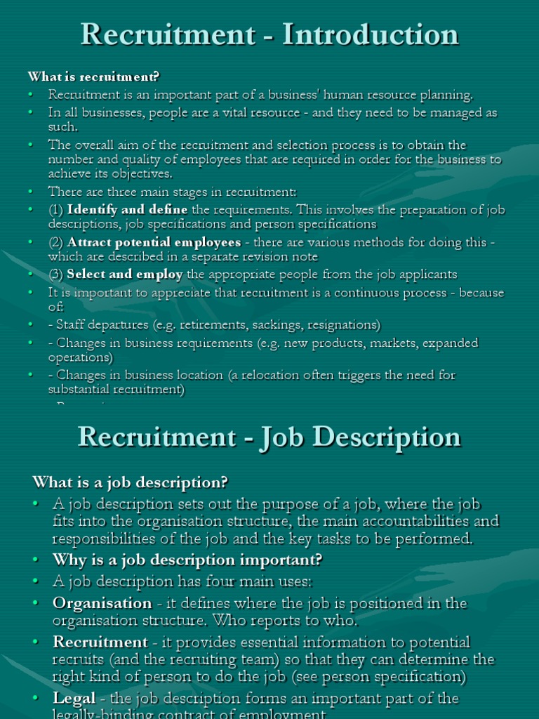 Introduction to Recruitment Process | PDF | Recruitment | Employment Agency
