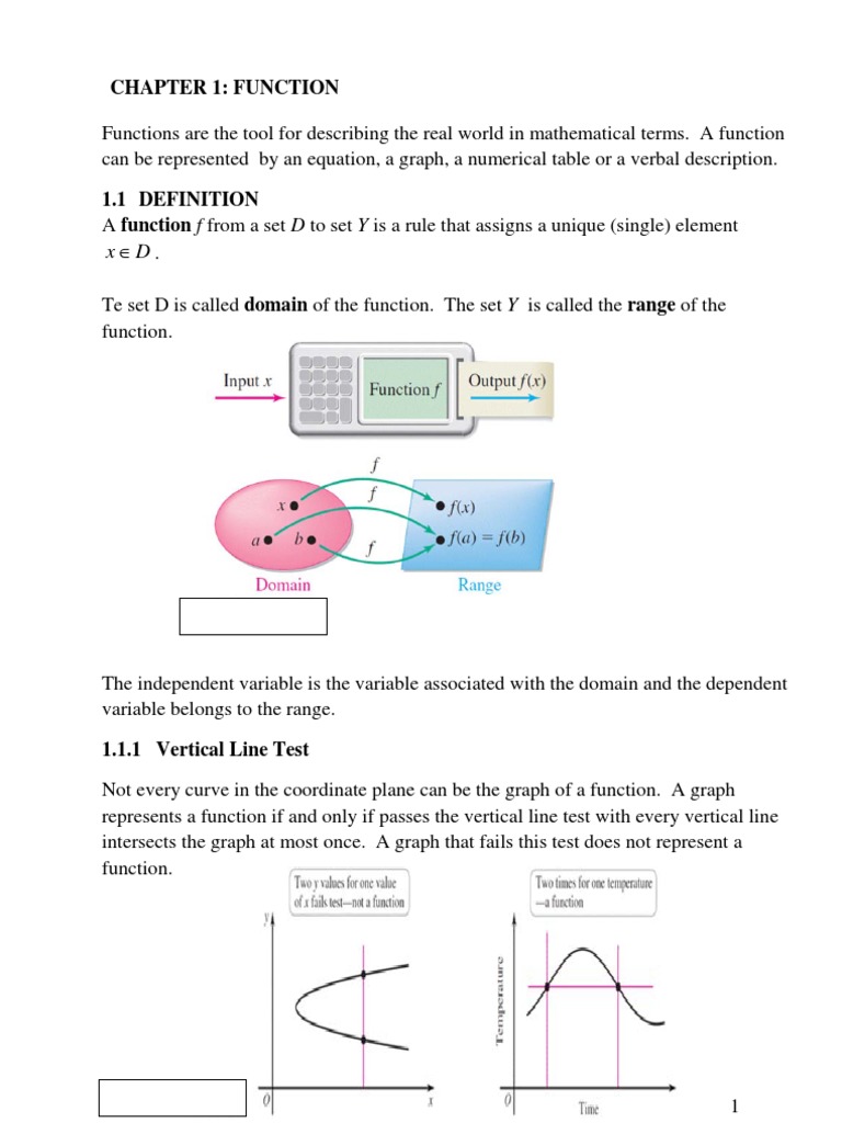 Chapter 1 Function (Part1) | PDF | Function (Mathematics) | Trigonometric Functions