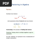 Special Products and Factoring Strategies | PDF | Factorization ...