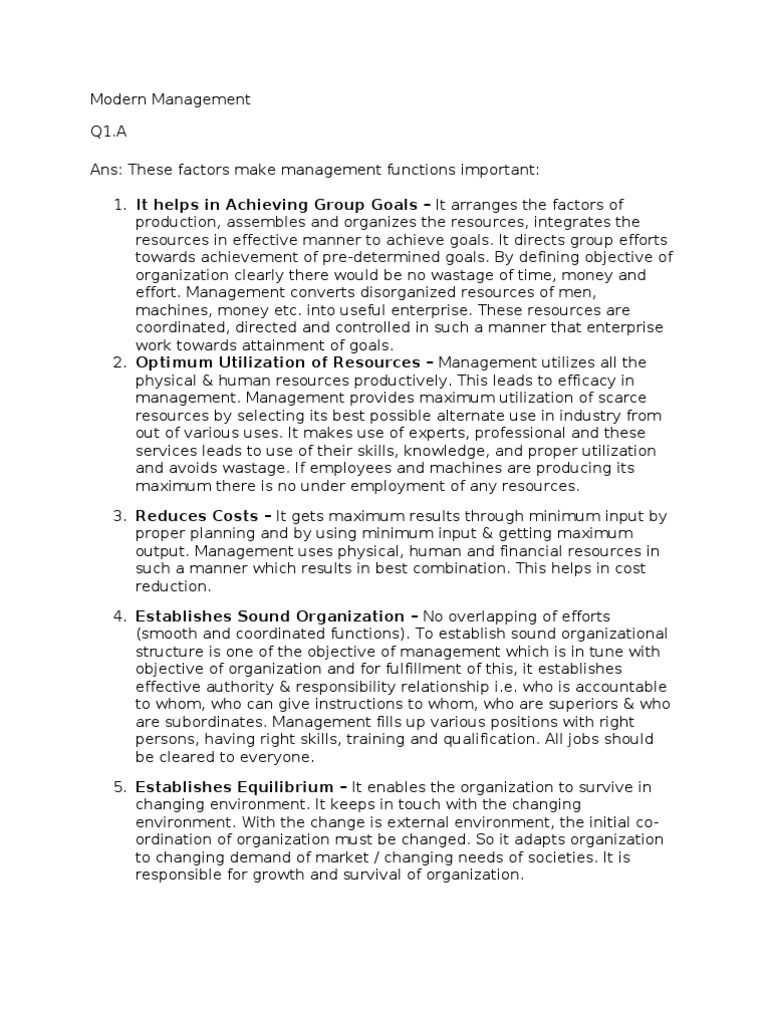 Modern Management | PDF | Operations Research | Business