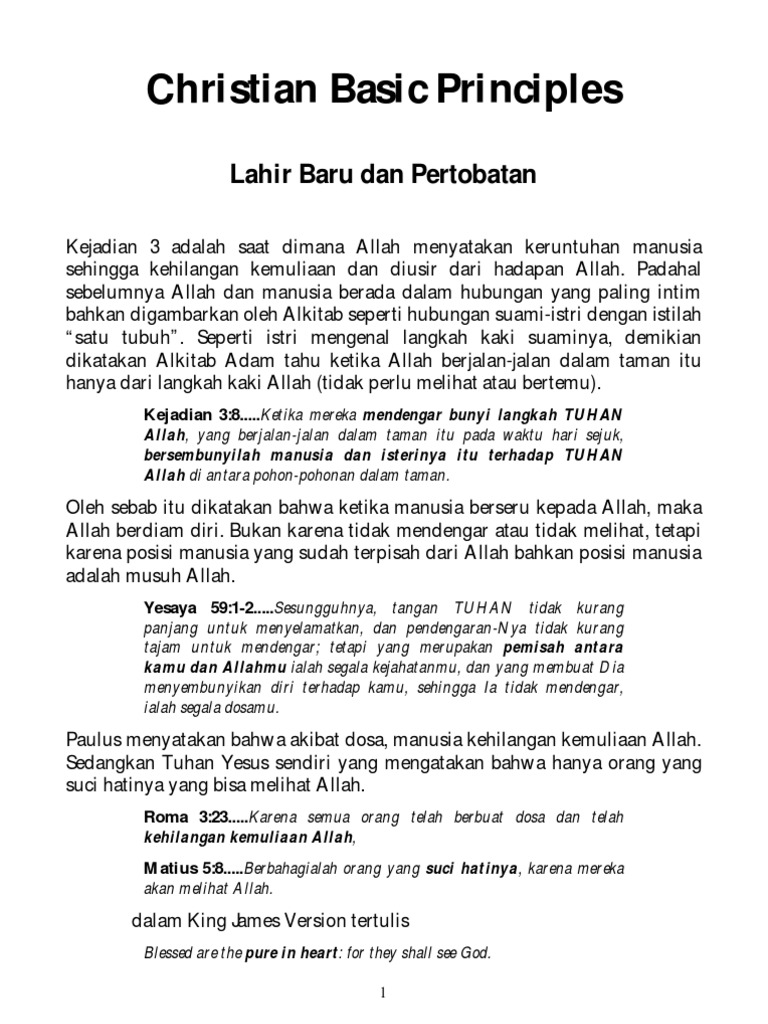 Basic Principles of Christianity | PDF