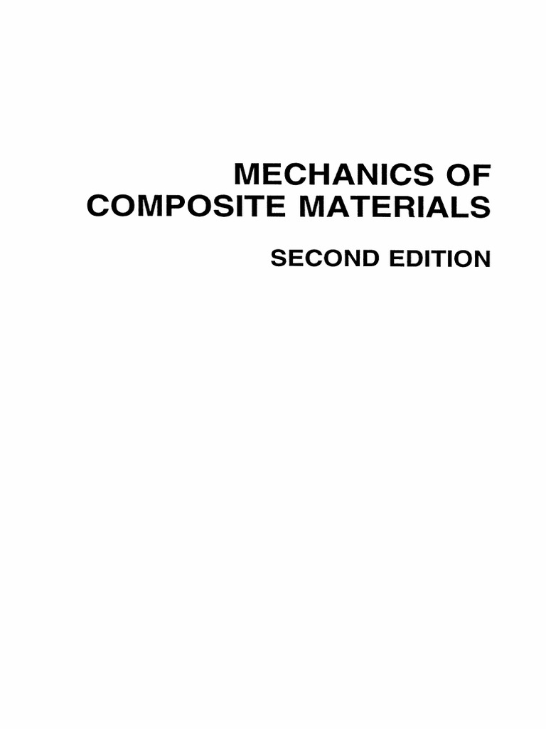Mechanics of Composite Materials RM JONES | PDF | Materials | Nature