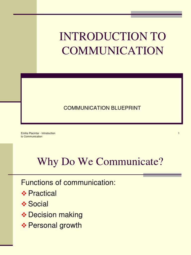 Intro Communication | PDF | Academic Discipline Interactions ...